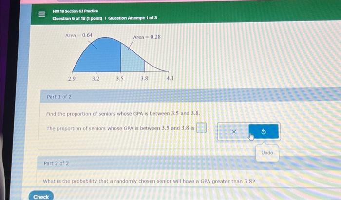 Solved HW 18 Section 6.1 Practice Question 6 of 18 (1 point) | Chegg.com Solved HW 18 Section 6.1 Practice Question 6 of 18 (1 point) | Chegg.com
