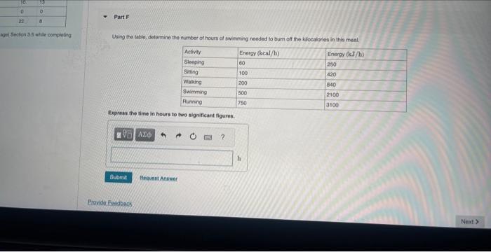 Solved Part D Part E Ving the table, determine the number of | Chegg.com
