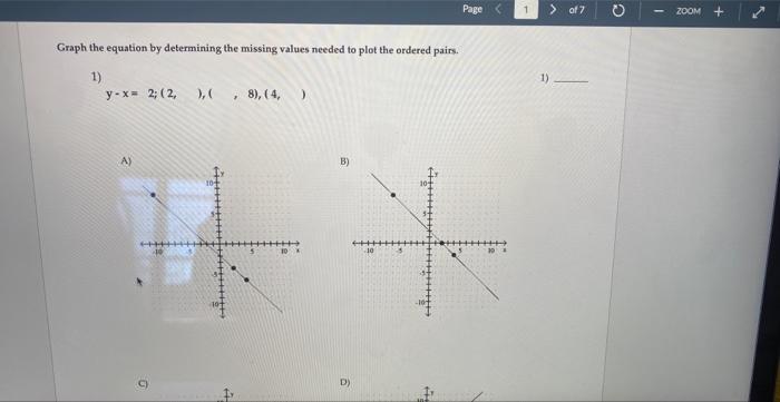 Solved Page Graph the equation by determining the missing | Chegg.com