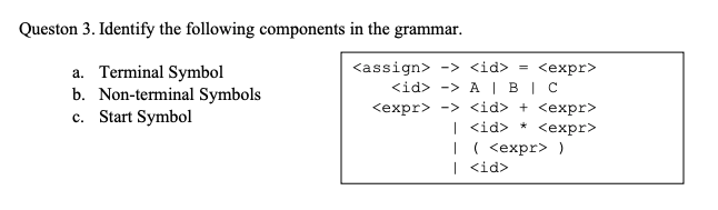 Solved Queston 3. ﻿Identify the following components in the | Chegg.com