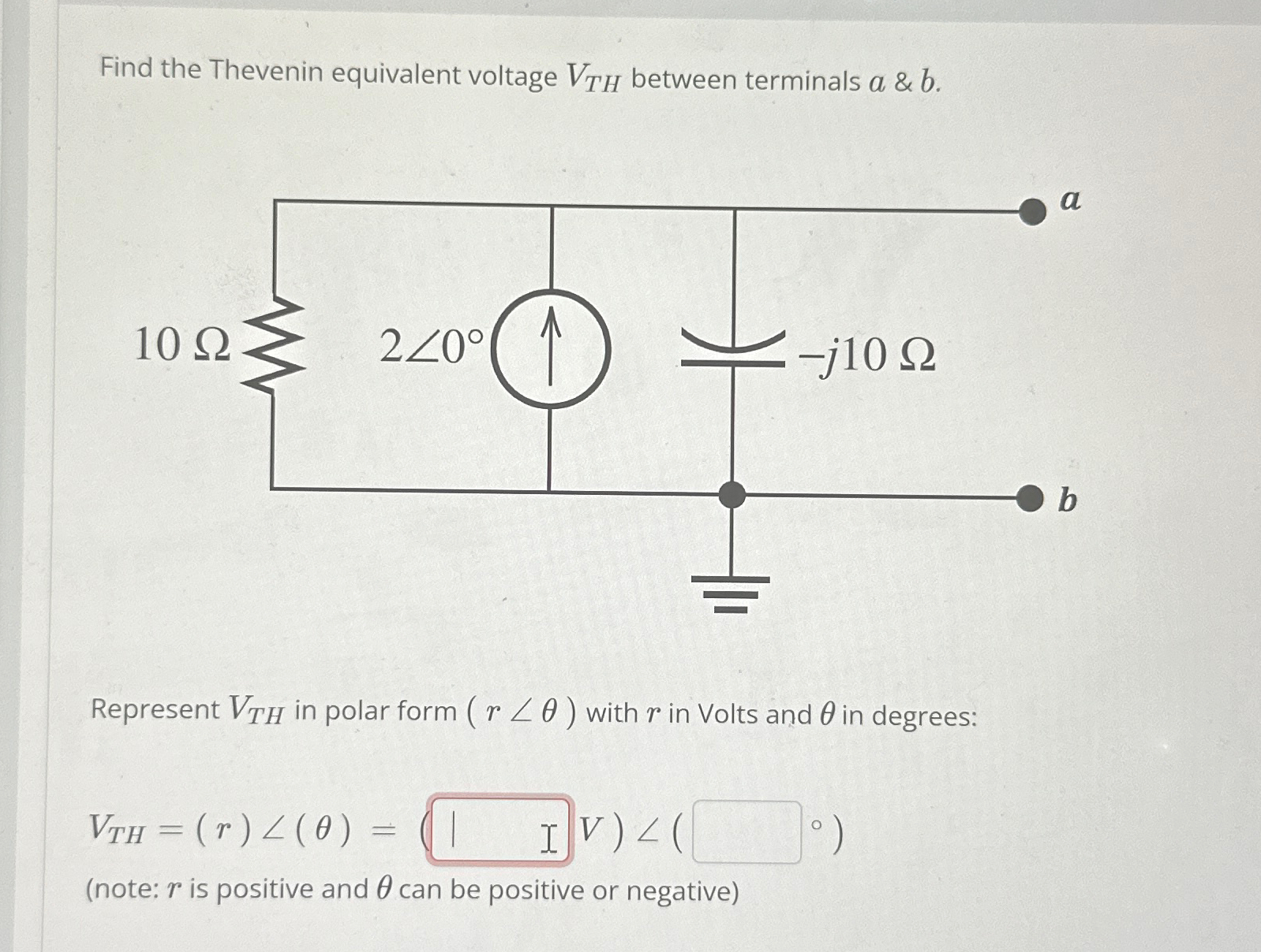 Solved Find the Thevenin equivalent voltage VTH ﻿between | Chegg.com