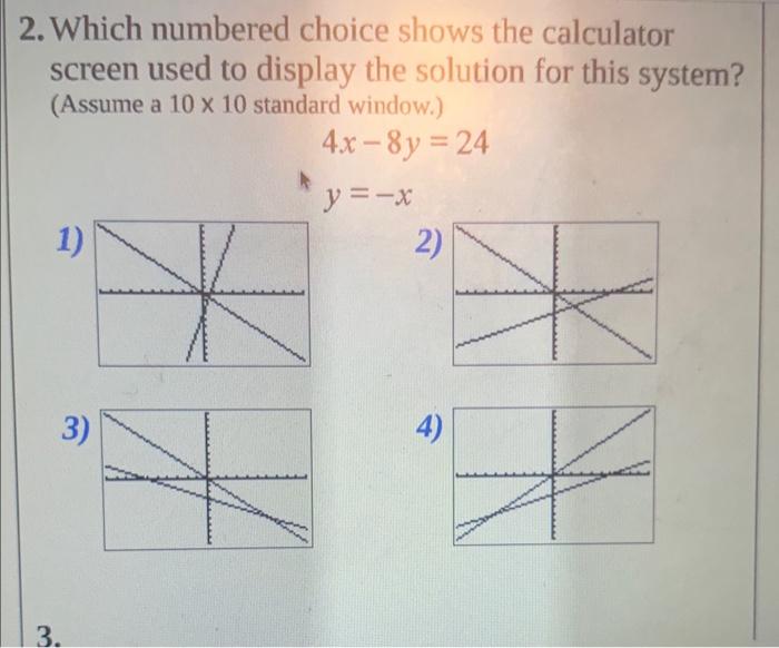 Solved 1. Which numbered choice represents the solution to | Chegg.com