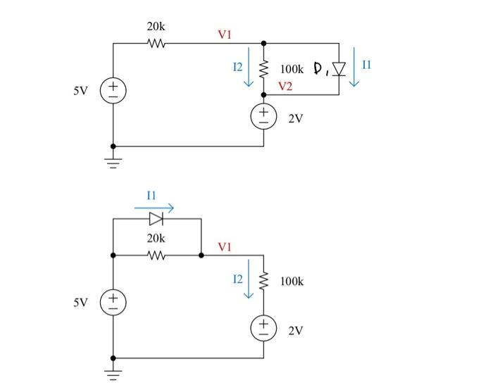 Solved Using The Constant Voltage Drop (CVD) Model, please | Chegg.com
