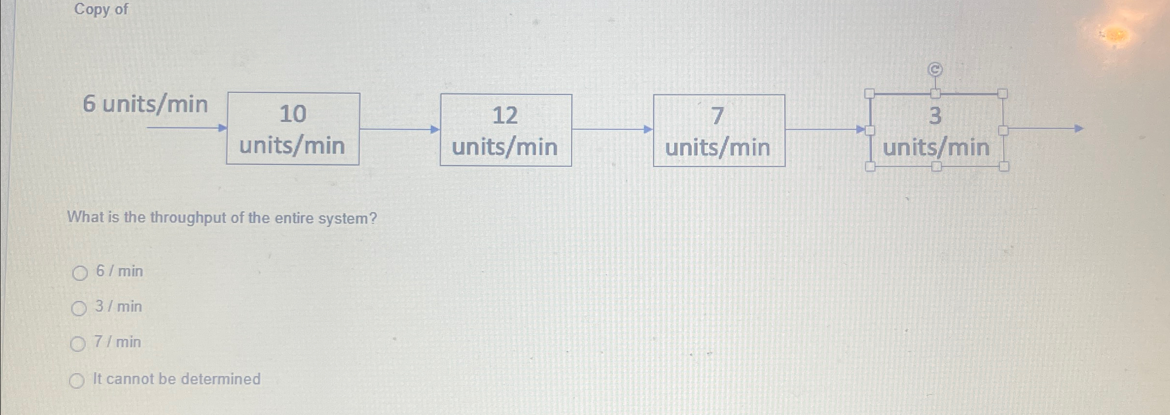 Solved Copy ofWhat is the throughput of the entire | Chegg.com