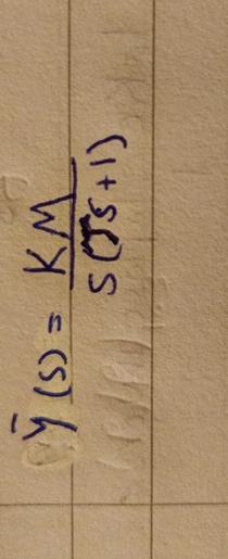 Solved ?bar (y)(s)=KMs(τs+1)solve this equation using | Chegg.com