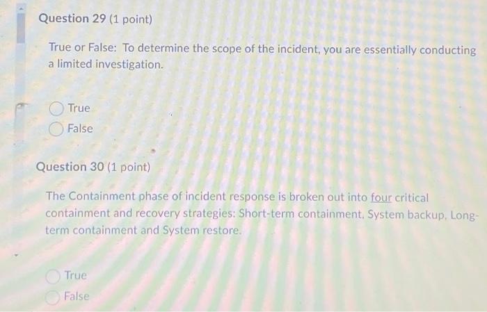 Solved True or false: Intrusion Detection Systems have the | Chegg.com