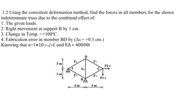 Solved using the method of constant deformation. Substitute | Chegg.com