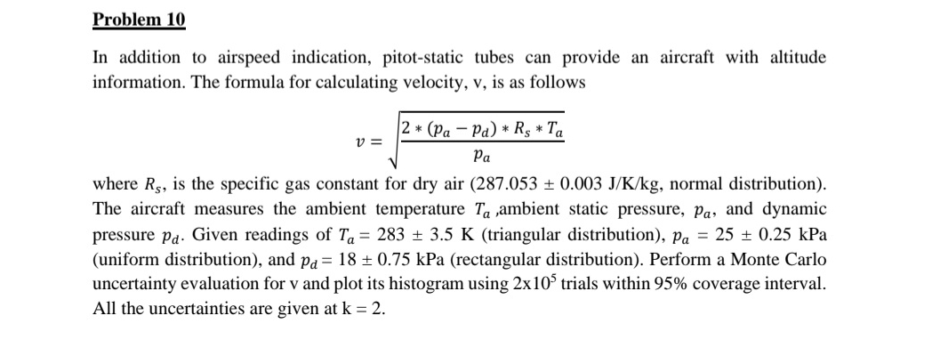 Solved Solve the following uncertainty analyses problems | Chegg.com