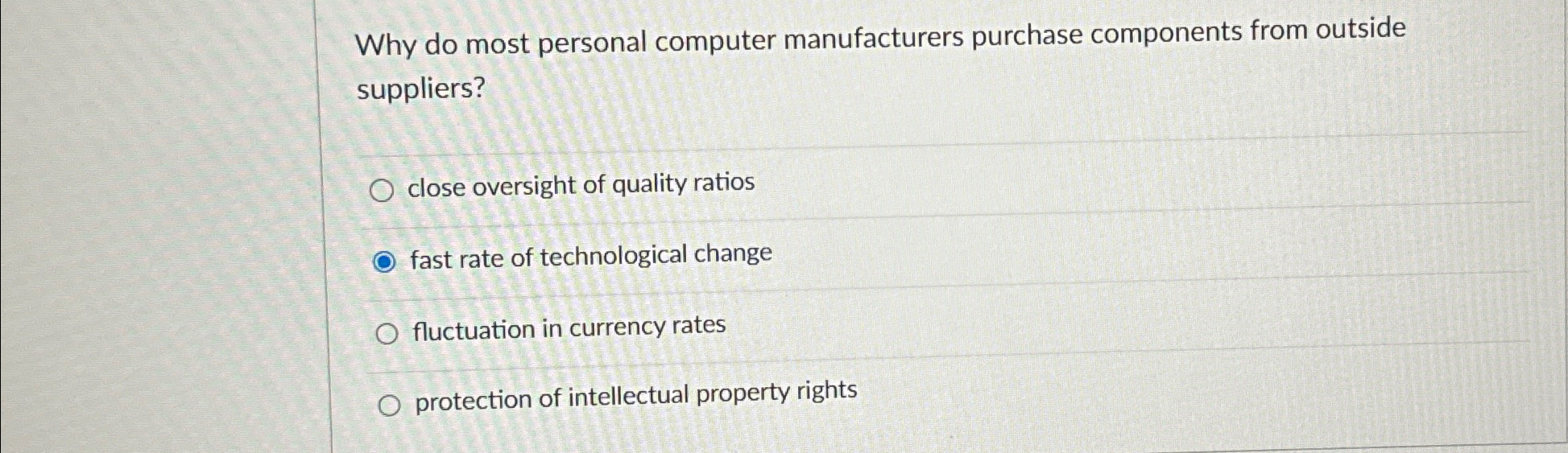 Solved Why do most personal computer manufacturers purchase | Chegg.com