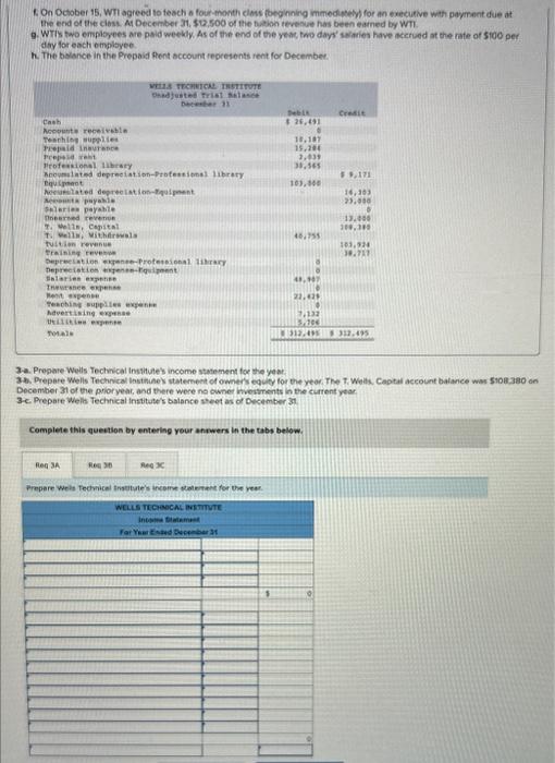 Solved 1. On Dctober 15, W7I agreedi to feach o four thonth | Chegg.com