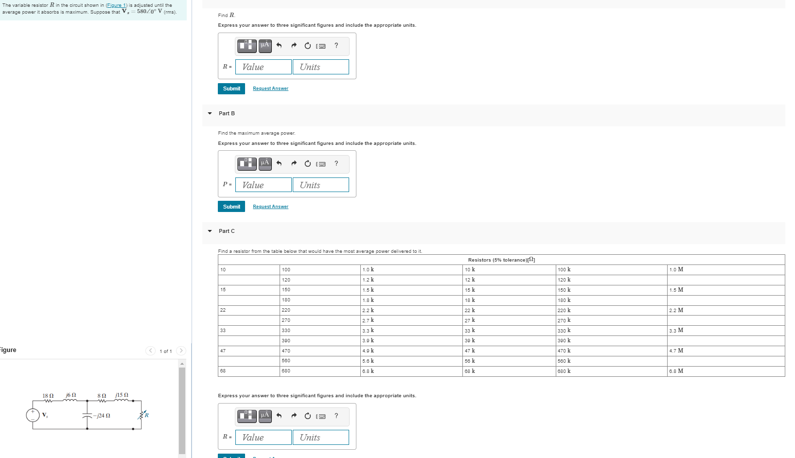 The variable resistor R ﻿in the circuit shown in | Chegg.com