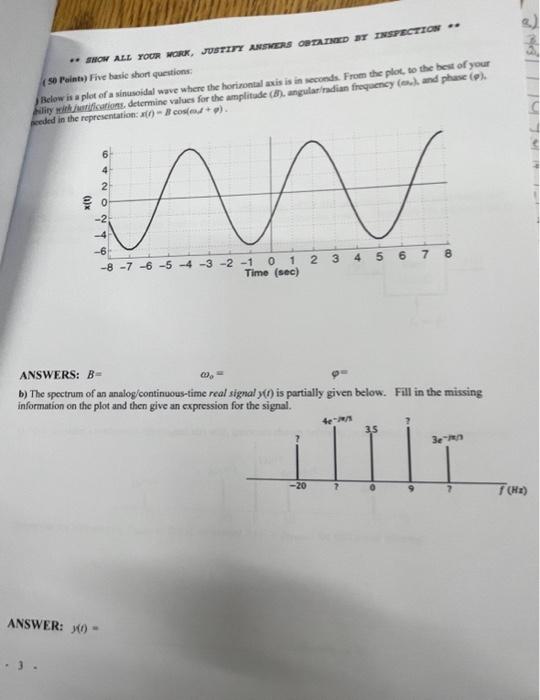 Solved (5) Points) Five basic short questions jBelow is a | Chegg.com