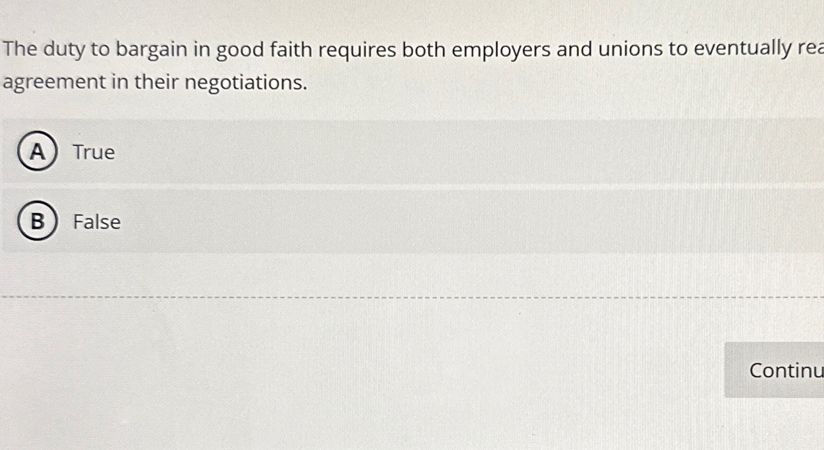 Solved The duty to bargain in good faith requires both | Chegg.com