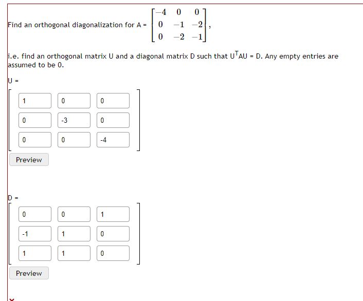 Find an orthogonal diagonalization for | Chegg.com