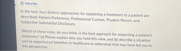 Solved In The Text Four Distinct Approaches For Explaining