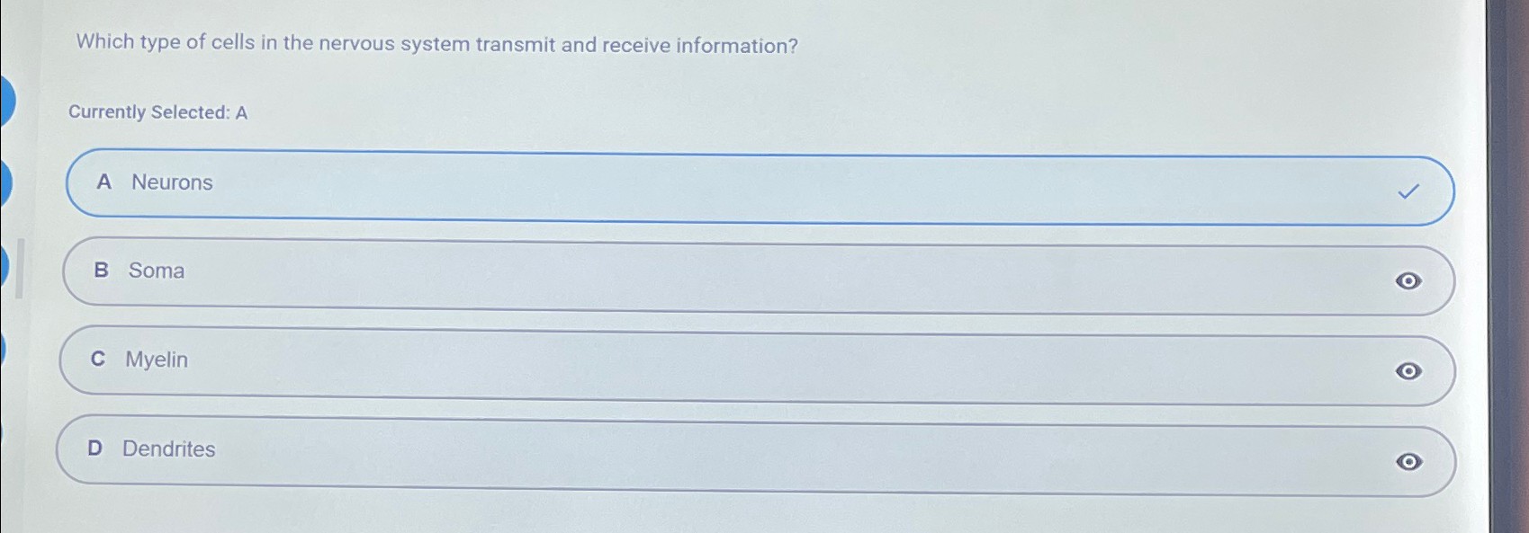 Solved Which type of cells in the nervous system transmit | Chegg.com