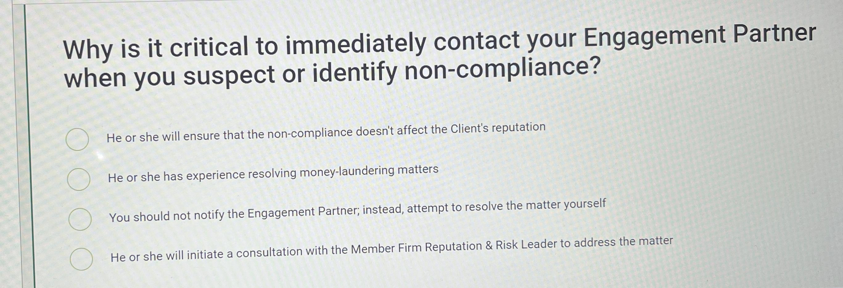 Solved Why is it critical to immediately contact your | Chegg.com