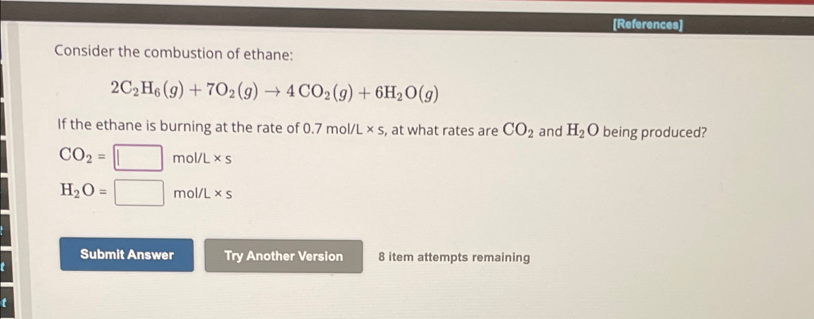 Solved [Roforences]Consider the combustion of | Chegg.com