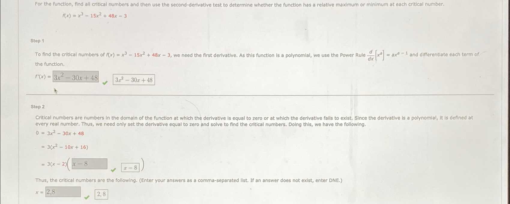 Solved For the function, find all critical numbers and then | Chegg.com
