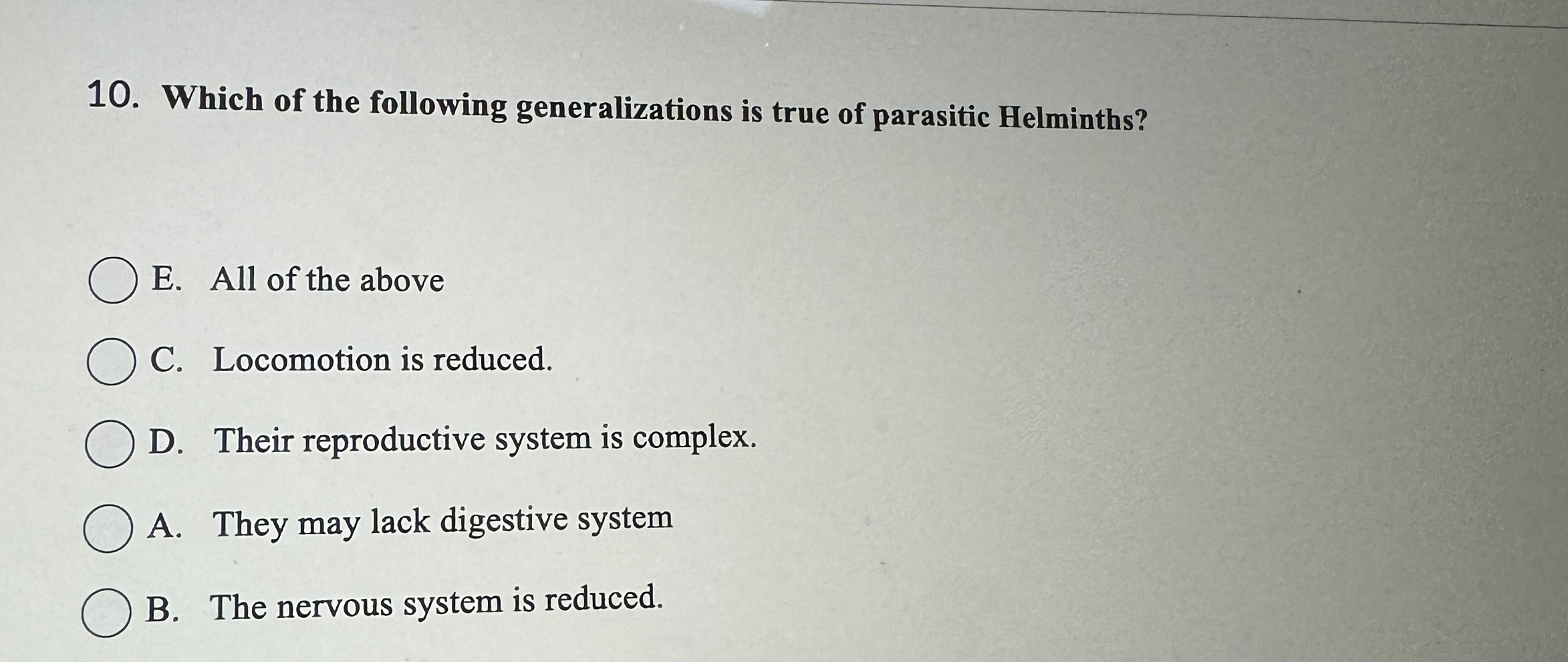 Solved Which of the following generalizations is true of | Chegg.com