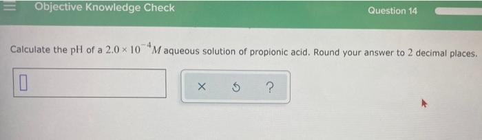 Solved Objective Knowledge Check Question 14 Calculate the | Chegg.com
