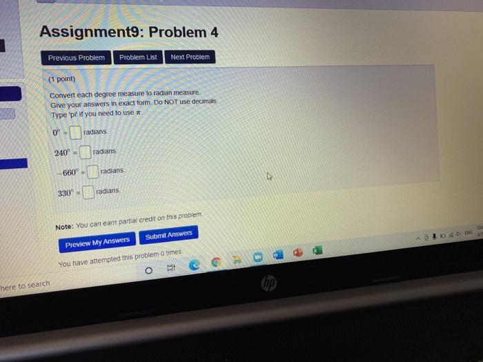 Solved Assignment: Problem 4 Previous Problem Problem List | Chegg.com