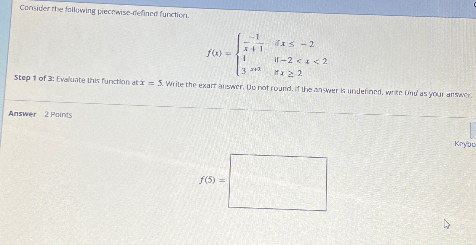 Solved Consider the following piecewise-defined | Chegg.com