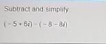 Solved Subtract and simplify(-5+6i)-(-8-8i) | Chegg.com
