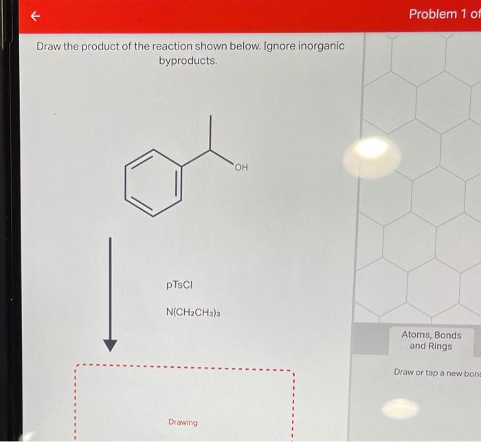 Solved Draw the product of the reaction shown below. Ignore | Chegg.com