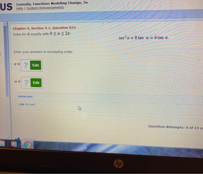 Solved U U S S Connally, Functions Modeling Change, 5e Help | Chegg.com