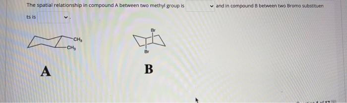 Solved The spatial relationship in compound A between two | Chegg.com