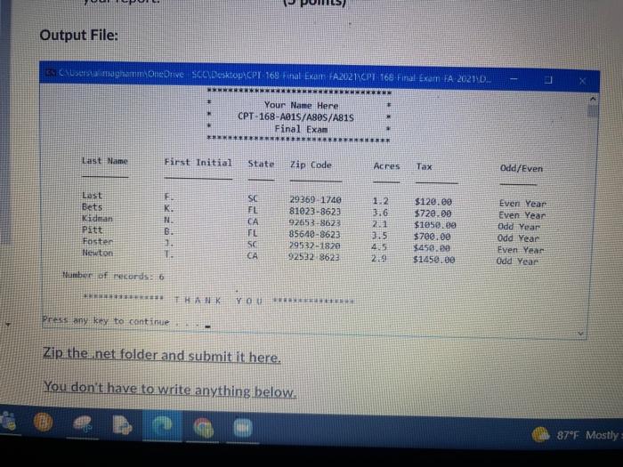 Solved - Use the notepad to create an Input file as follow | Chegg.com
