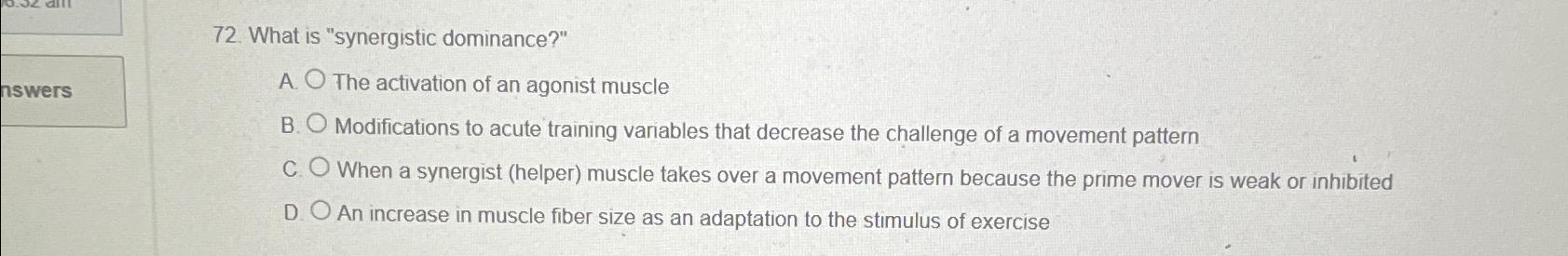 Solved What is "synergistic dominance?"A. ﻿The activation of | Chegg.com