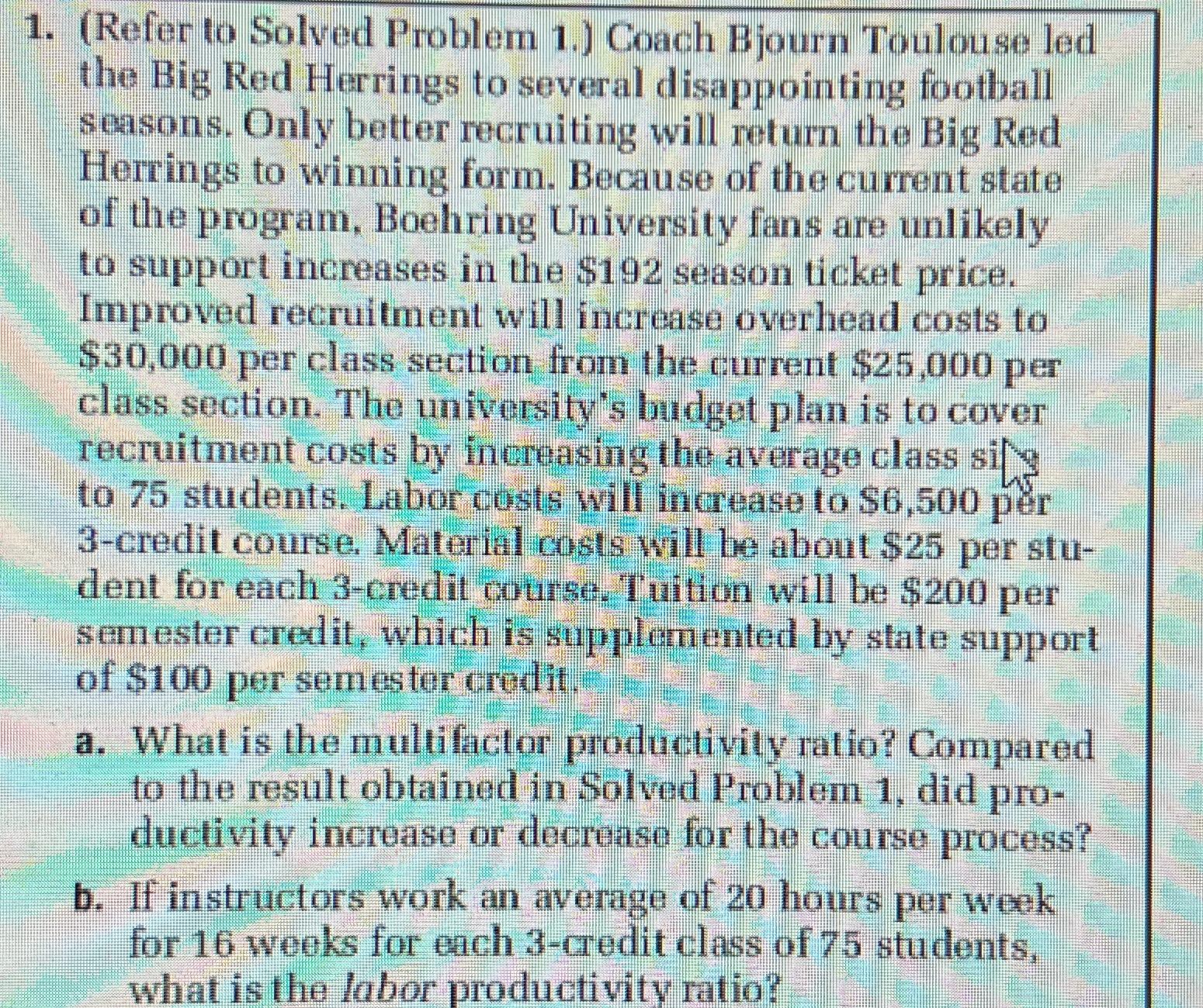 Solved (Refer to Solved Problem 1.) ﻿Coach Bjourn Toulouse | Chegg.com