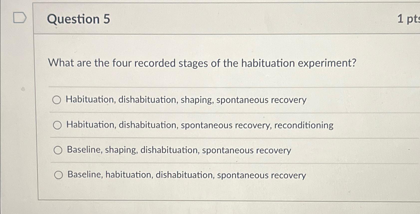 Solved Question 5What are the four recorded stages of the | Chegg.com