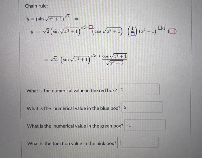 Solved Chain rule: | Chegg.com