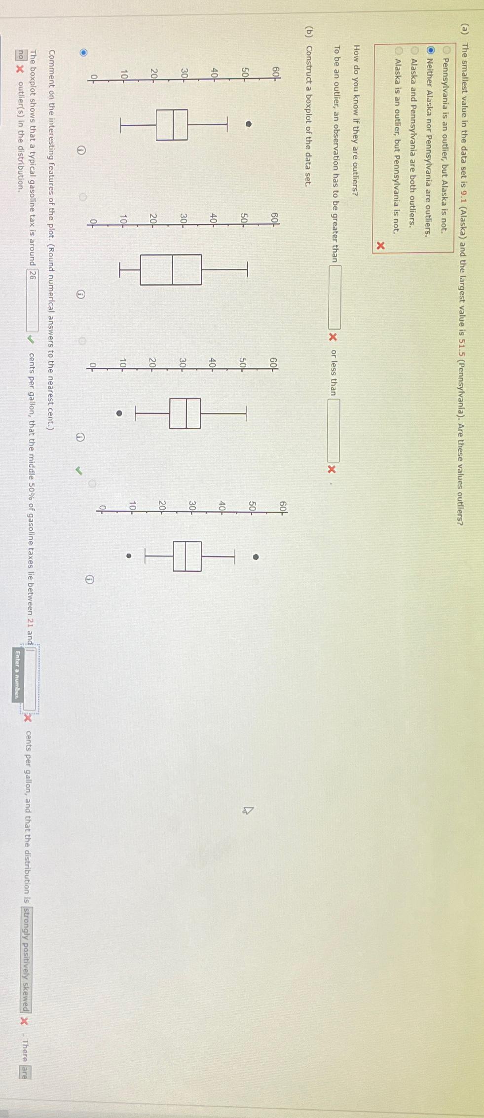 Solved (a) ﻿The smallest value in the data set is | Chegg.com