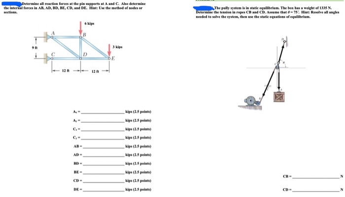Solved Determine all reaction forces at the pin supports at | Chegg.com