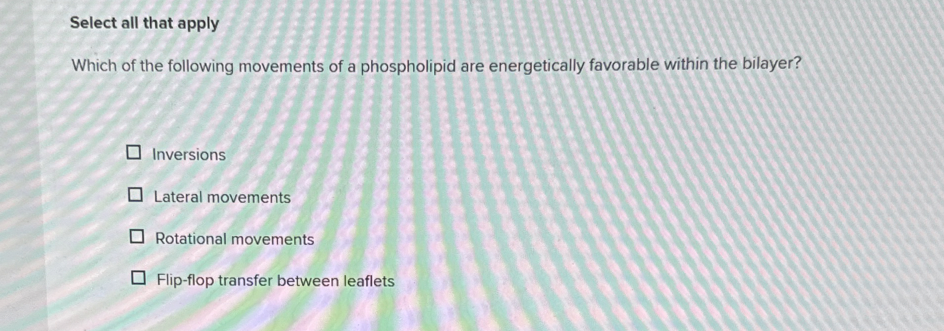 Solved Select all that applyWhich of the following movements | Chegg.com