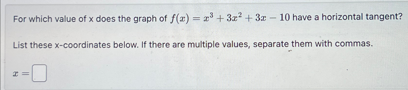 Solved For which value of x ﻿does the graph of | Chegg.com