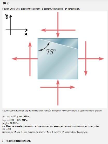 Solved I'd =09 The figure below shows a tension element at a | Chegg.com
