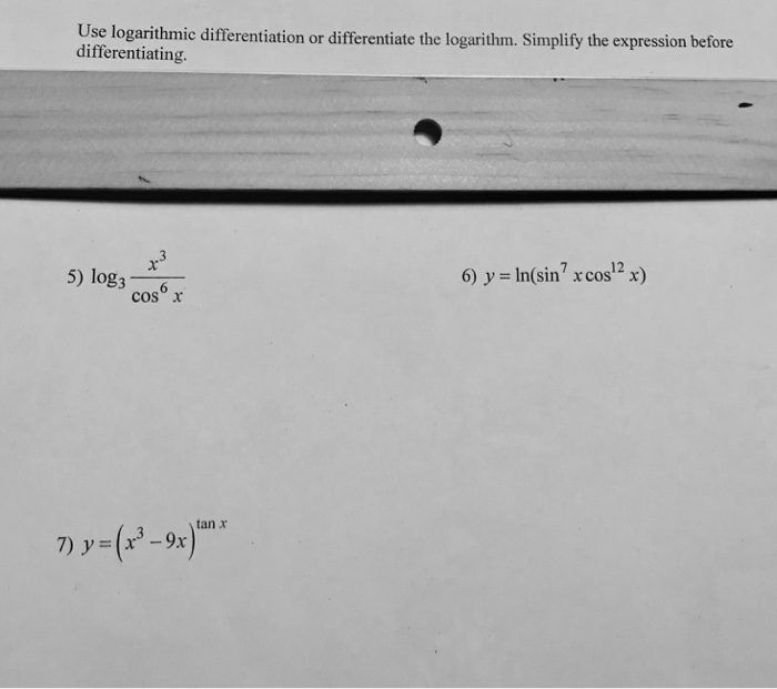 Solved Use logarithmic differentiation or differentiate the | Chegg.com