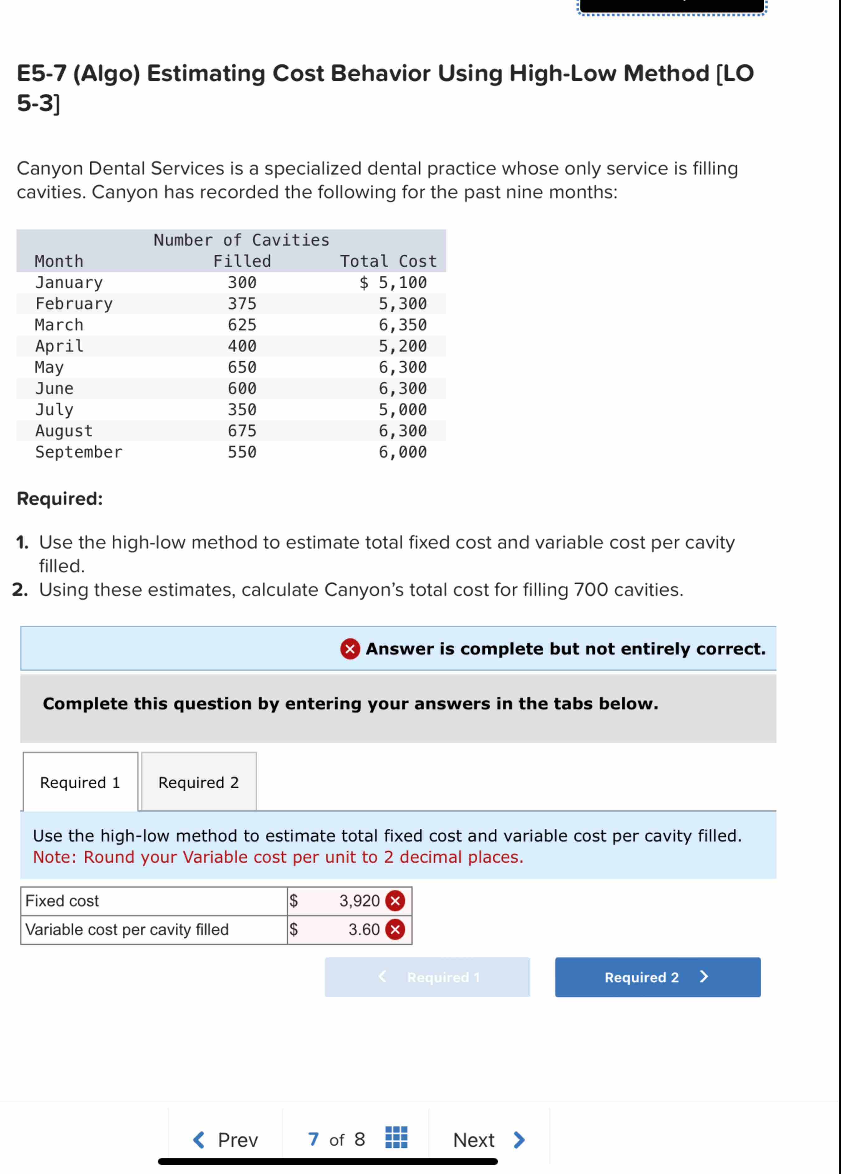 Solved WHAT AM I DOING WRONG?E5-7 (Algo) ﻿Estimating Cost | Chegg.com