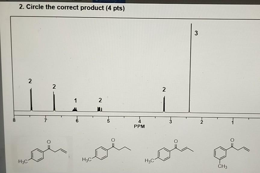 Solved 2. Circle the correct product (4 pts) | Chegg.com
