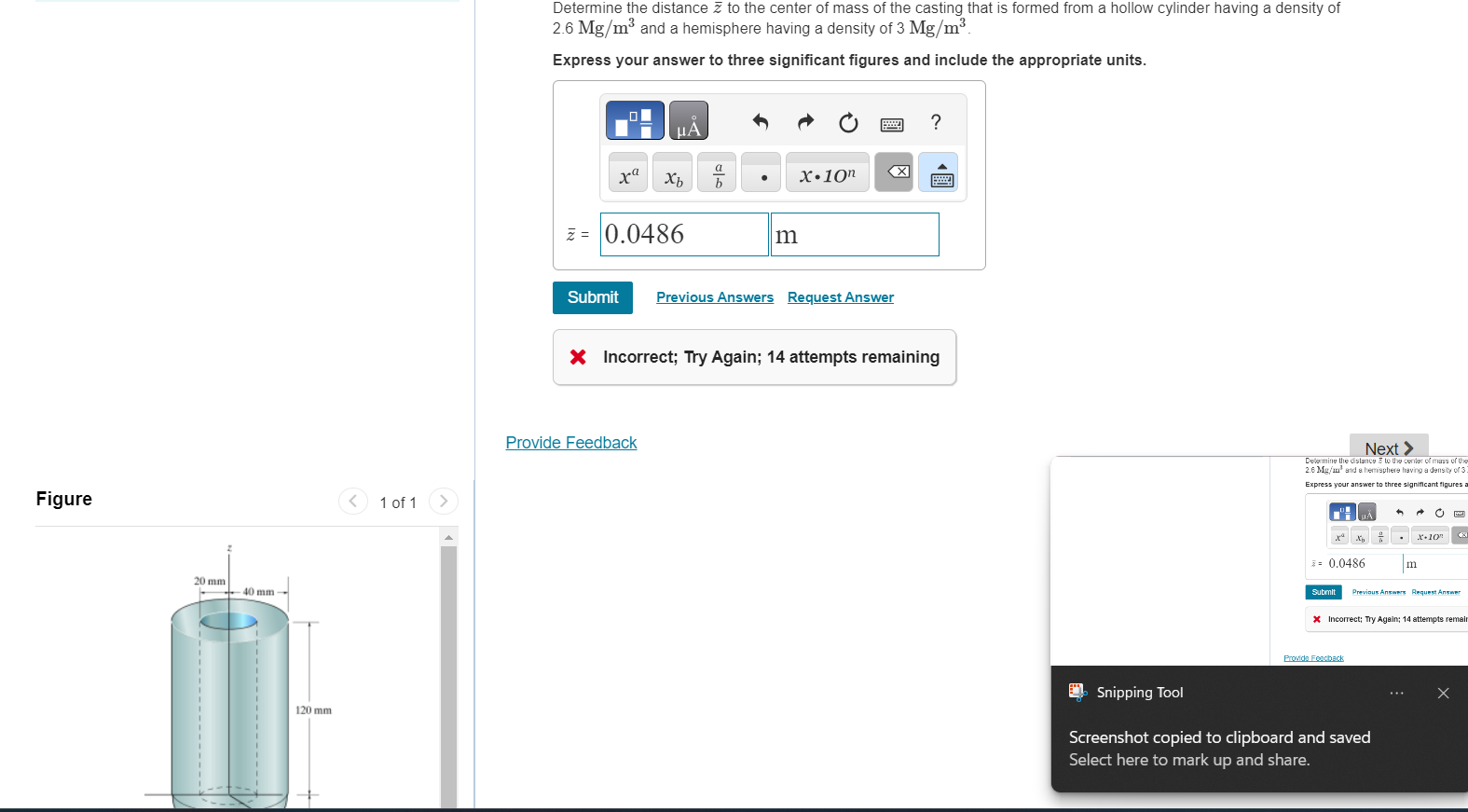 Solved Determine the distance ?bar (z) to ﻿the center of | Chegg.com