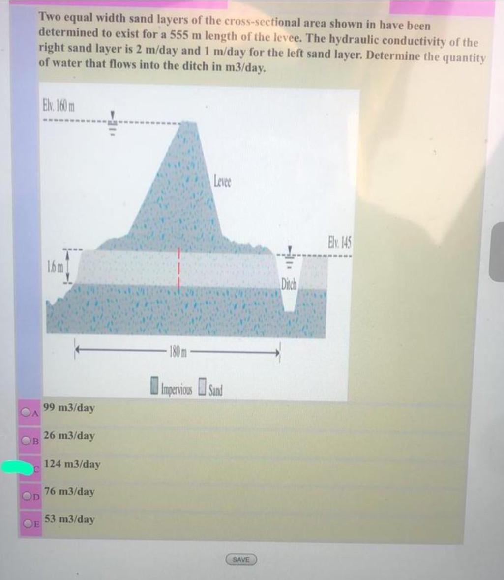 Solved Two equal width sand layers of the cross-sectional | Chegg.com