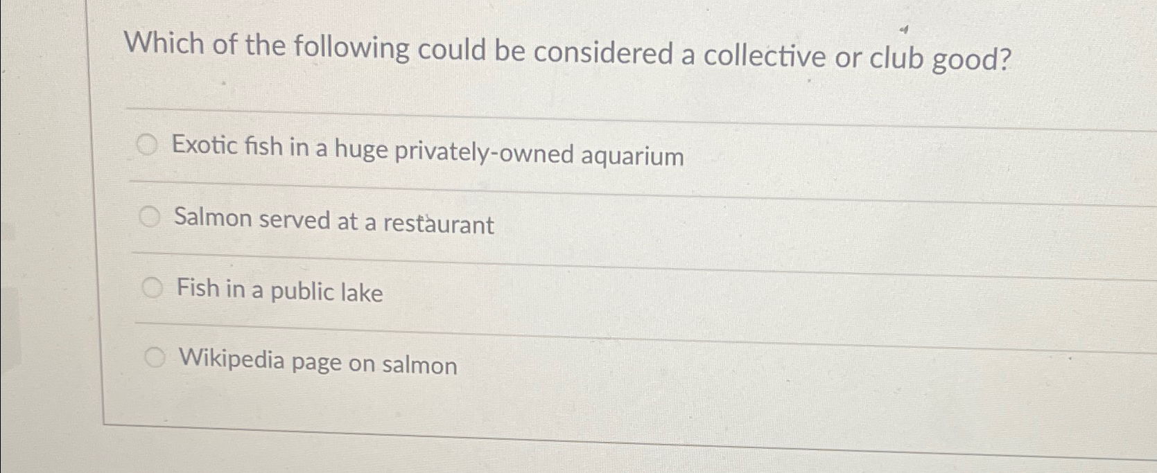 Solved Which of the following could be considered a | Chegg.com