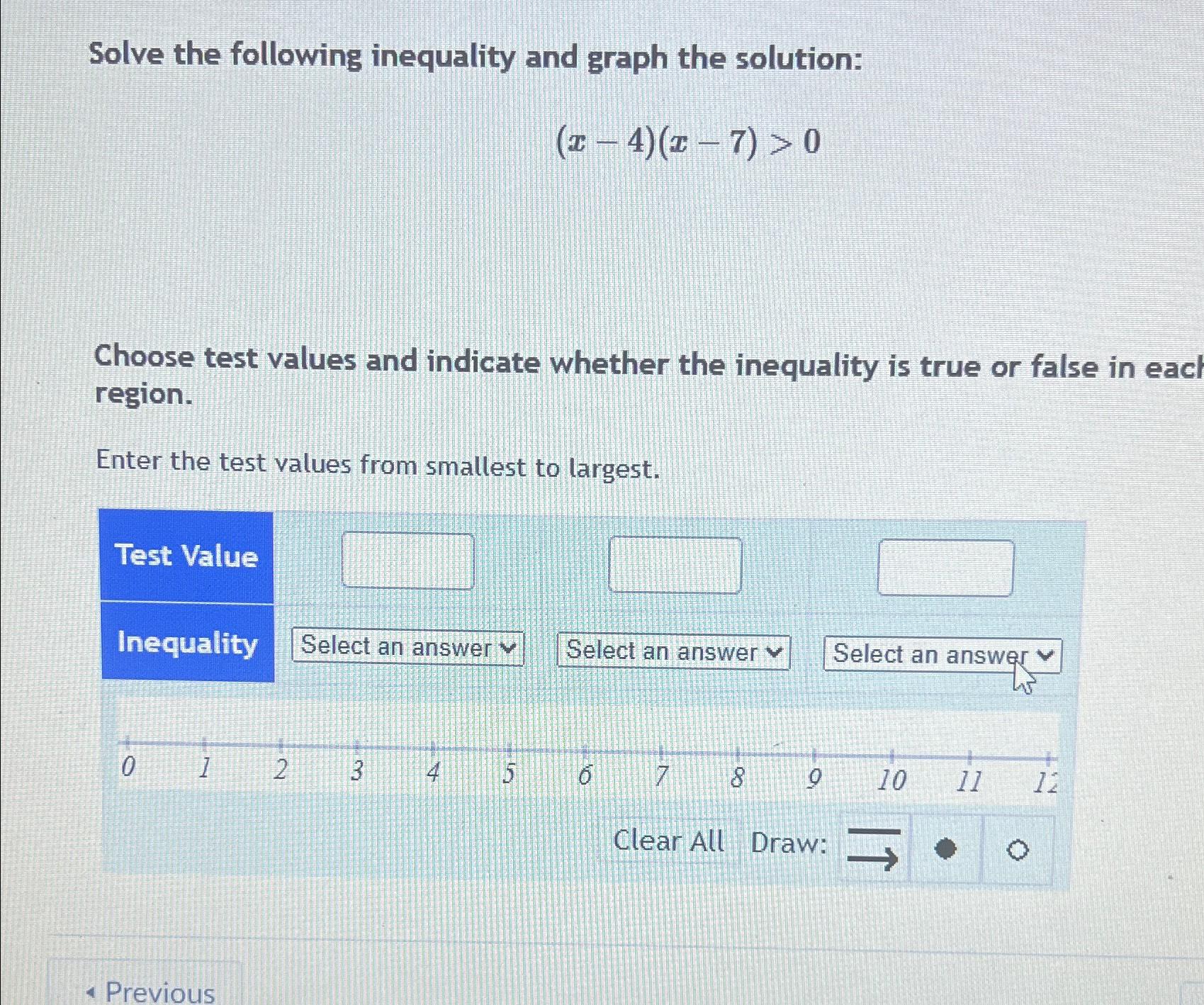 Solved Solve the following inequality and graph the | Chegg.com