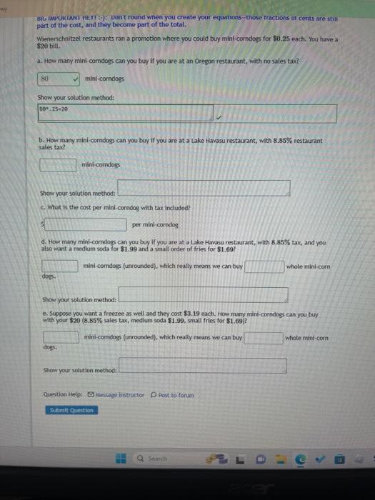 Solved part of the cost, and they become part of the total. | Chegg.com