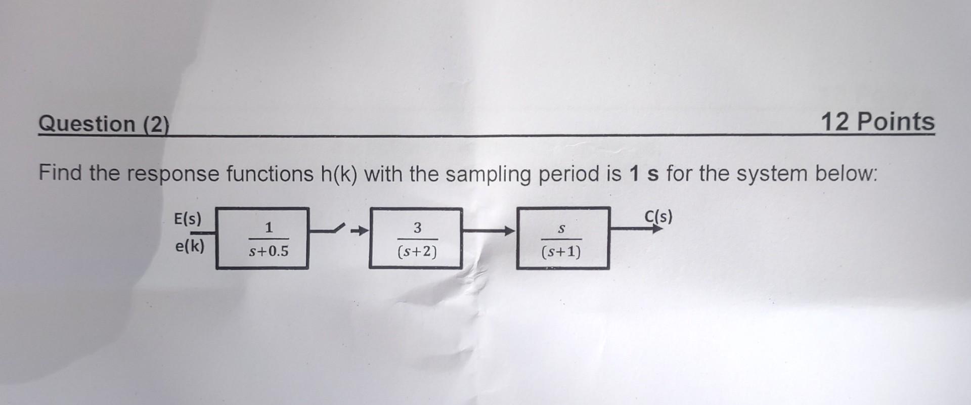 Solved Question (2) 12 Points Find the response functions | Chegg.com
